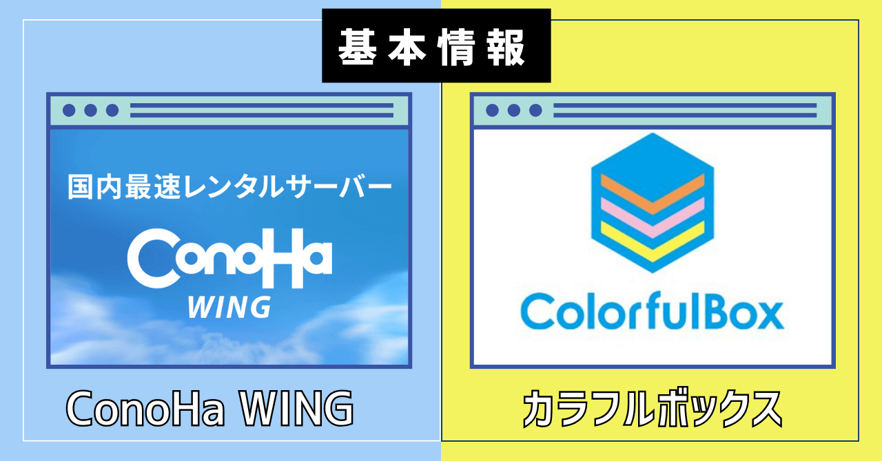 ConoHa WING vs カラフルボックス徹底比較！【どっちがおすすめ？】