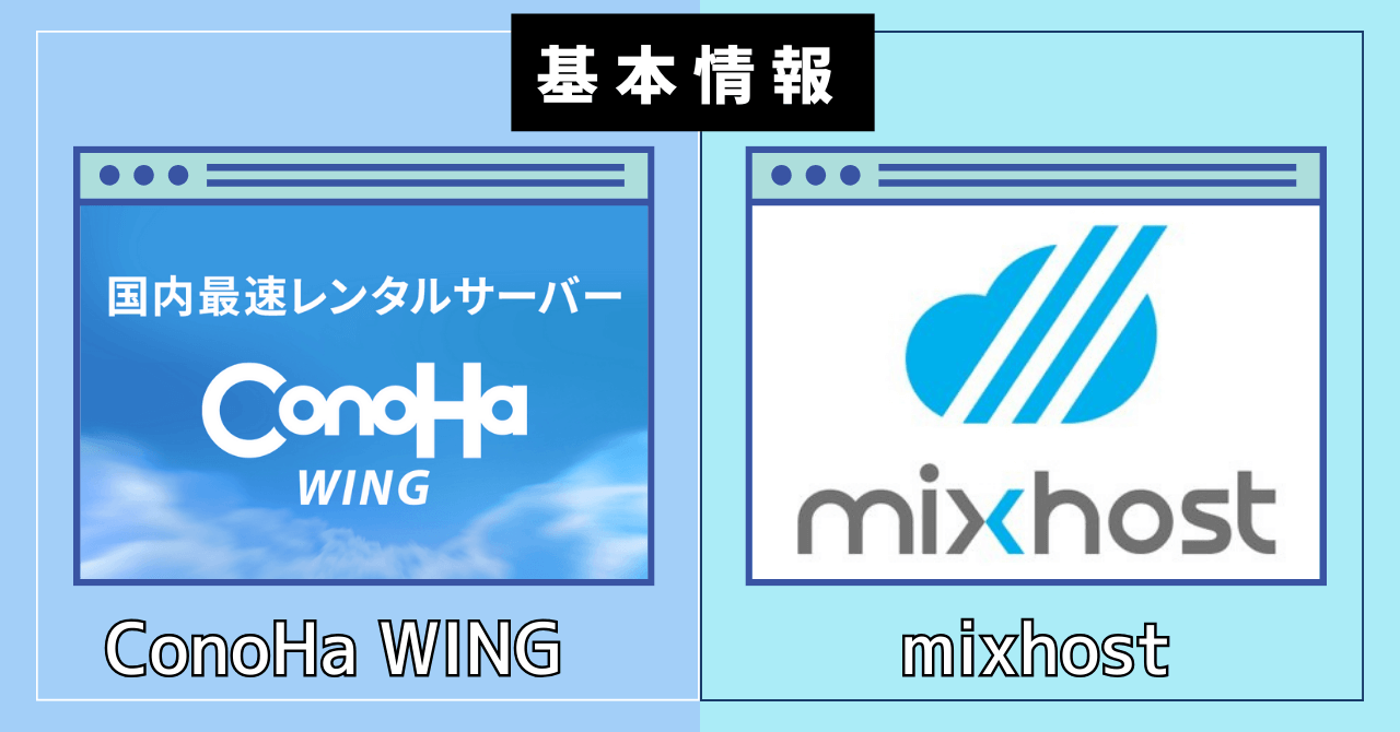 ConoHa WING vs mixhost徹底比較！【どっちがおすすめ？】